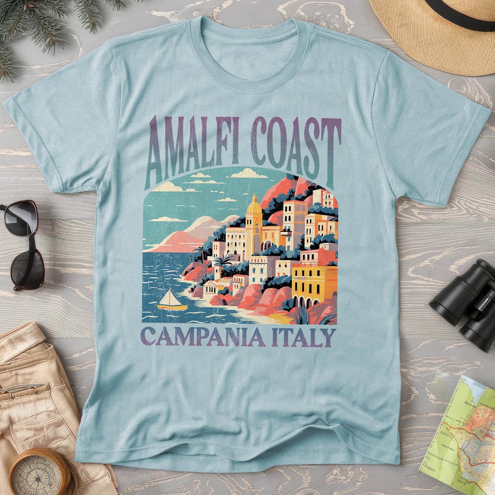 Amalfi Coast Italy "Big and Bold" Comfort Colors T-Shirt – Triangle Threads