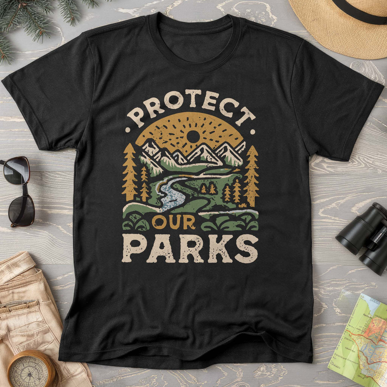Protect Our Parks Hand-Drawn Comfort Colors T-Shirt – Triangle Threads