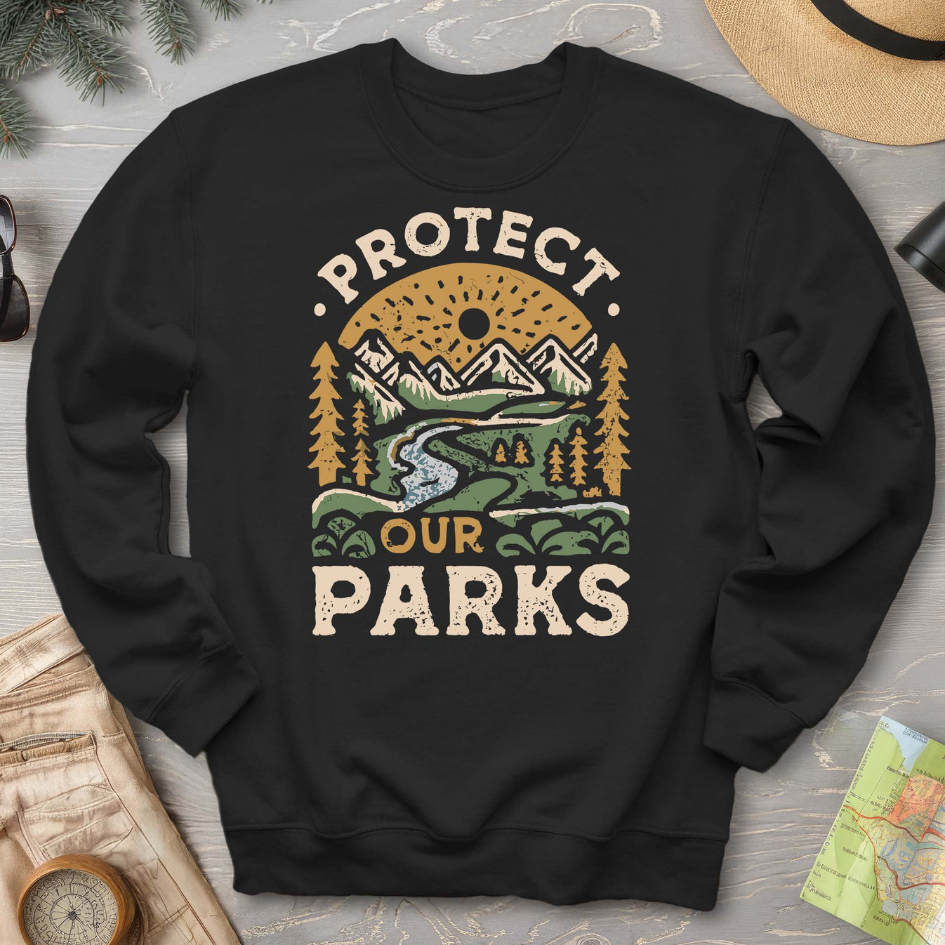 Protect Our Parks Hand-Drawn Sweatshirt – Triangle Threads